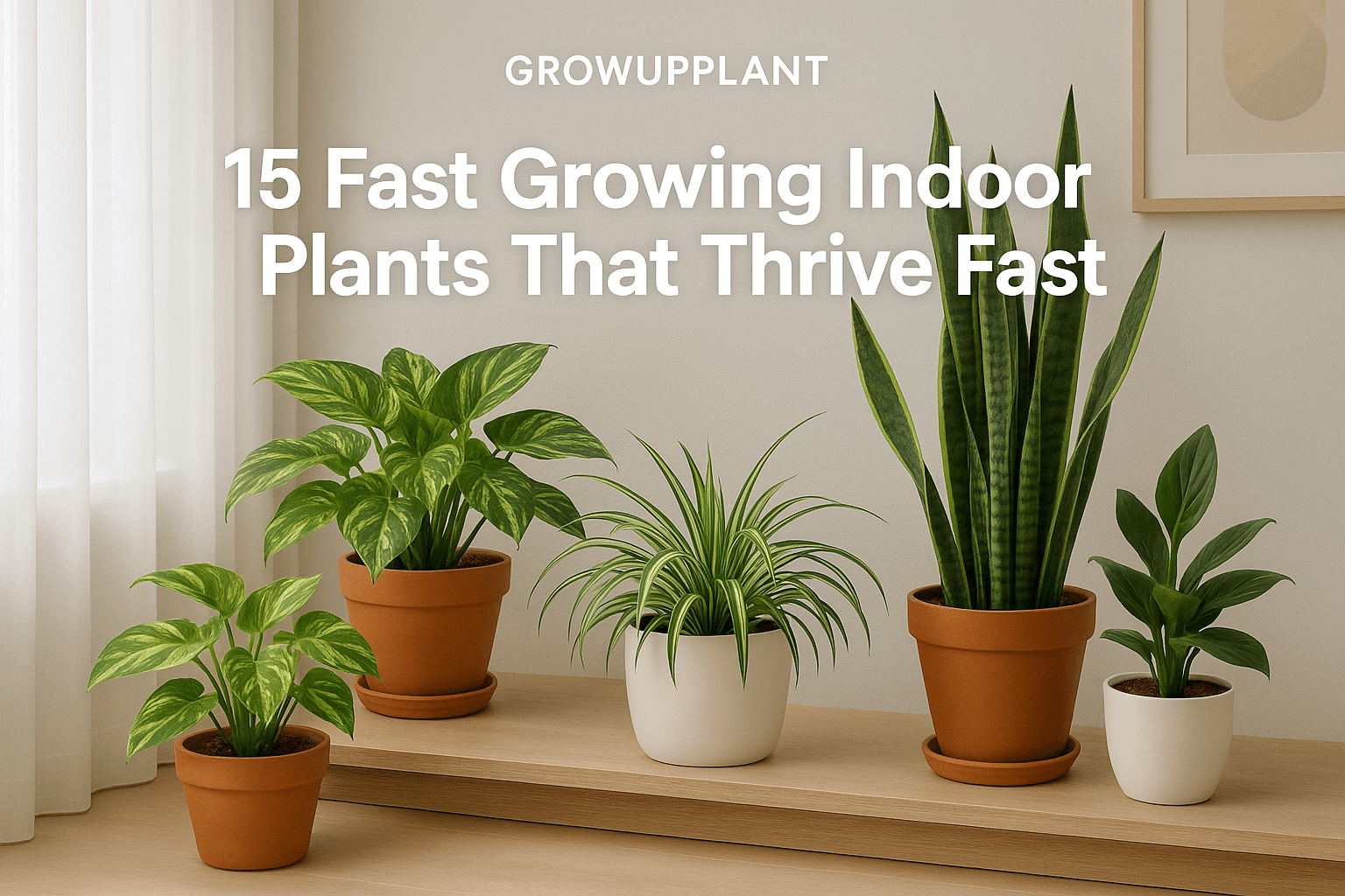Top 15 Fast Growing Indoor Plants for Home Decor - growupplant